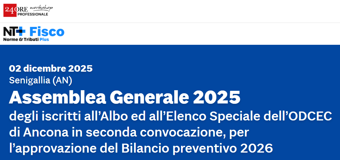 Assemblea Generale2025 degli iscritti all’Albo ed all’Elenco Speciale ...