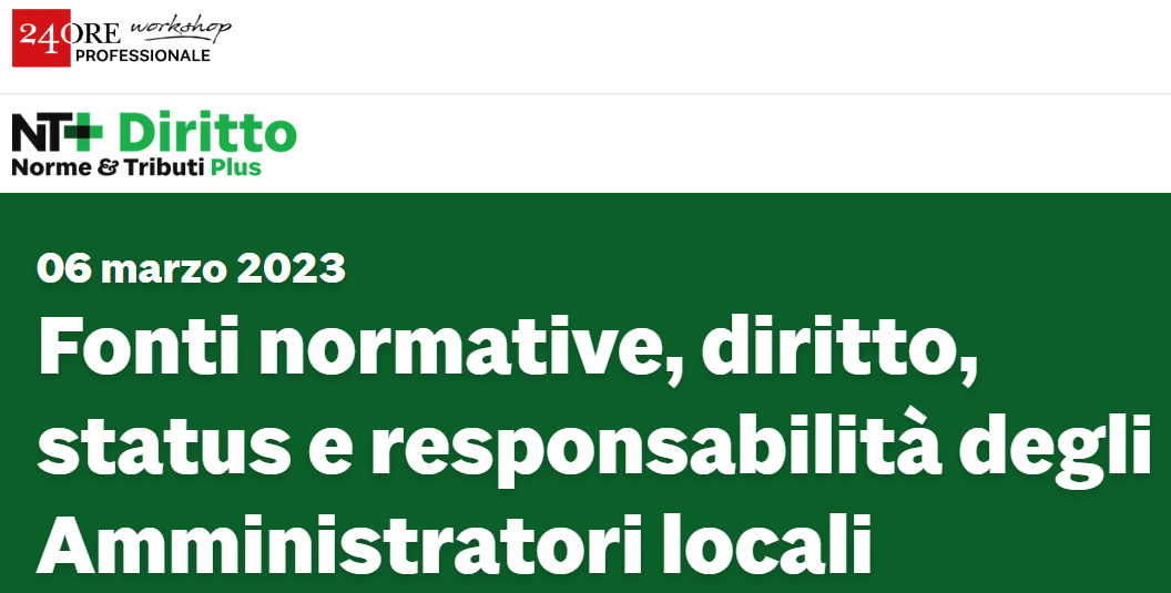 Fonti normative, diritto, status e responsabilità degli Amministratori ...